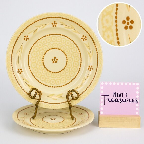 Temptations | Dining | Temptation Old World Cream Sponge Bands Yellow ...